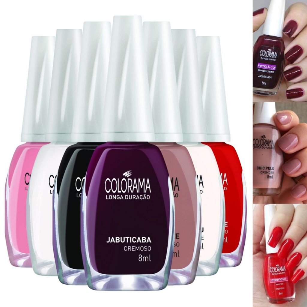 COLORAMA KIT 7 ESMALTES PREFERIDOS | Shopee Brasil