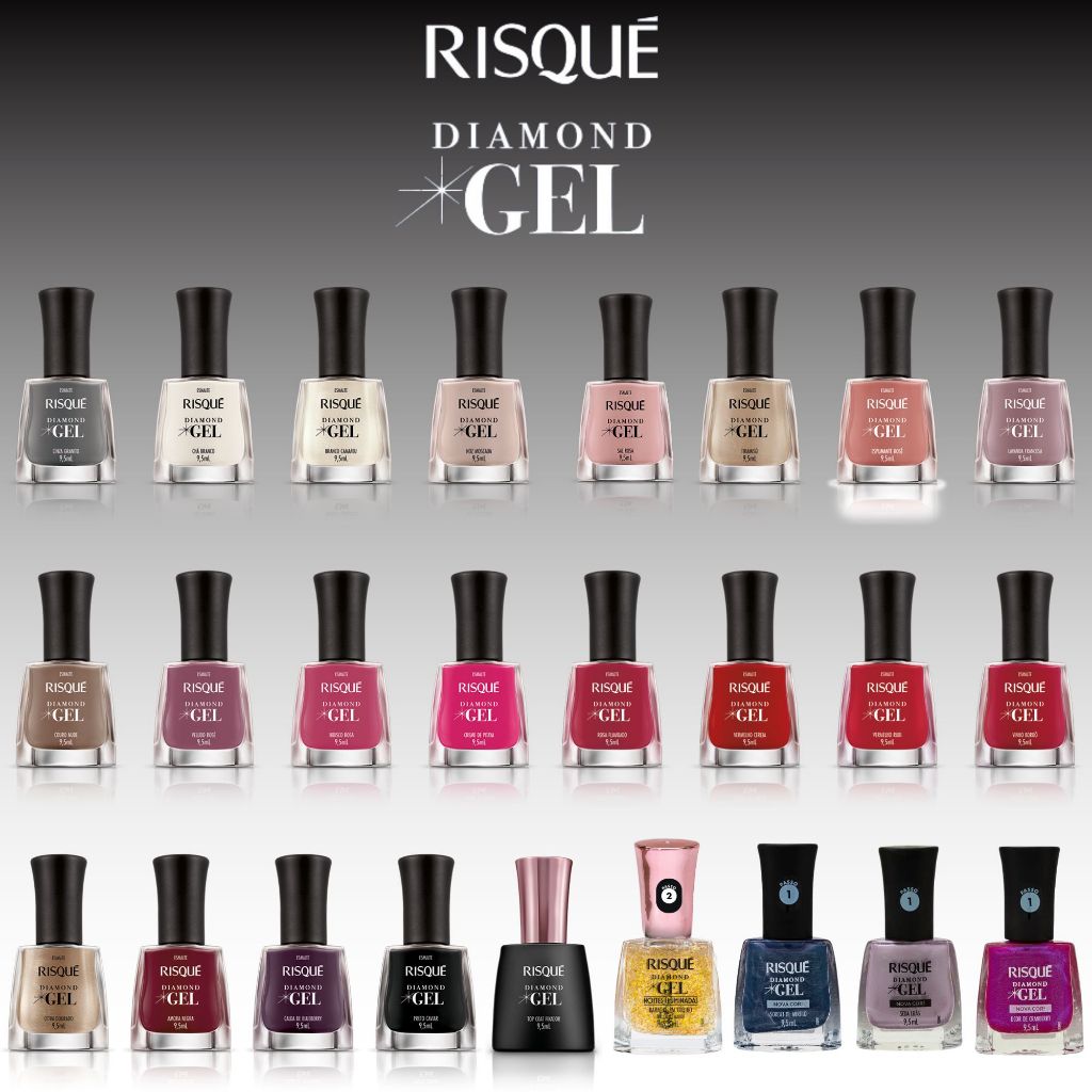 Esmalte Diamond Risque Efeito Gel Longa Duração | Shopee Brasil