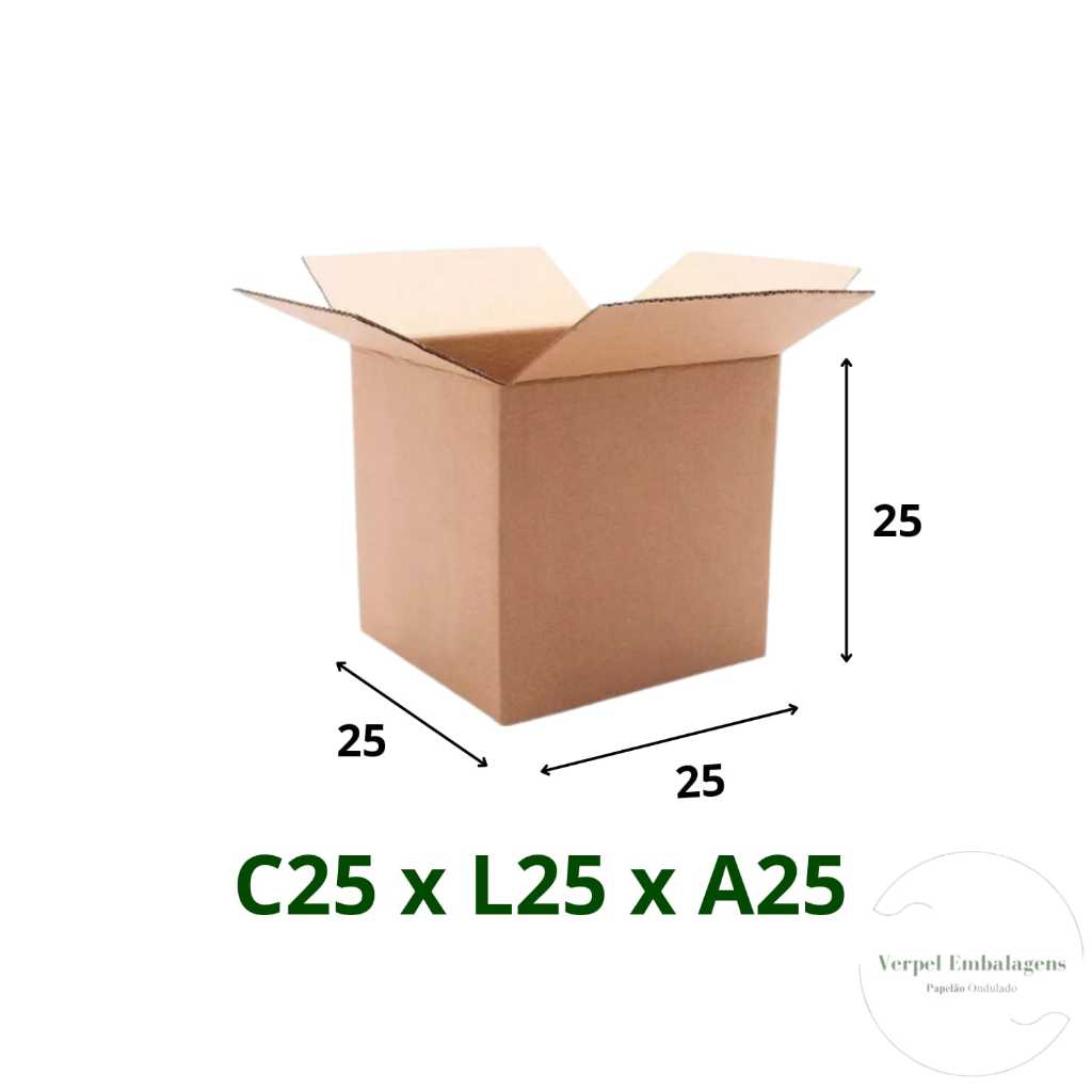 10 Caixas de Papelão 25X25X25 | Shopee Brasil