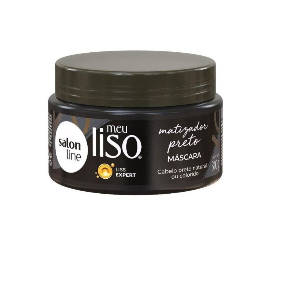alon Line, Máscara Matizadora, Meu Liso, Preta, Vegana - Cabelos Lisos ...