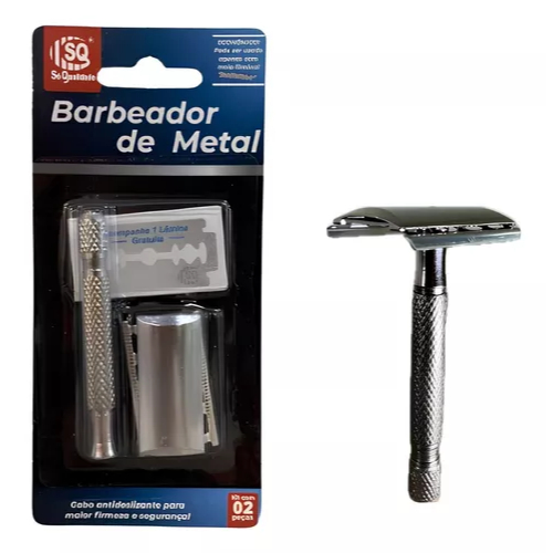 Aparelho De Barbear Metal Com Lâmina de barbear Original | Shopee Brasil