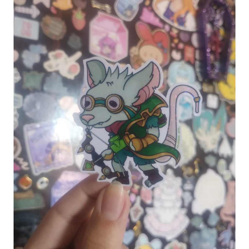 Adesivo League of Legends Twitch lol rato adc carry chibi sticker fofo ...