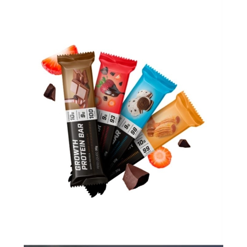 Barra Growth Protein Bar 12 und x 30g cada (360g) Growth Supplements ...