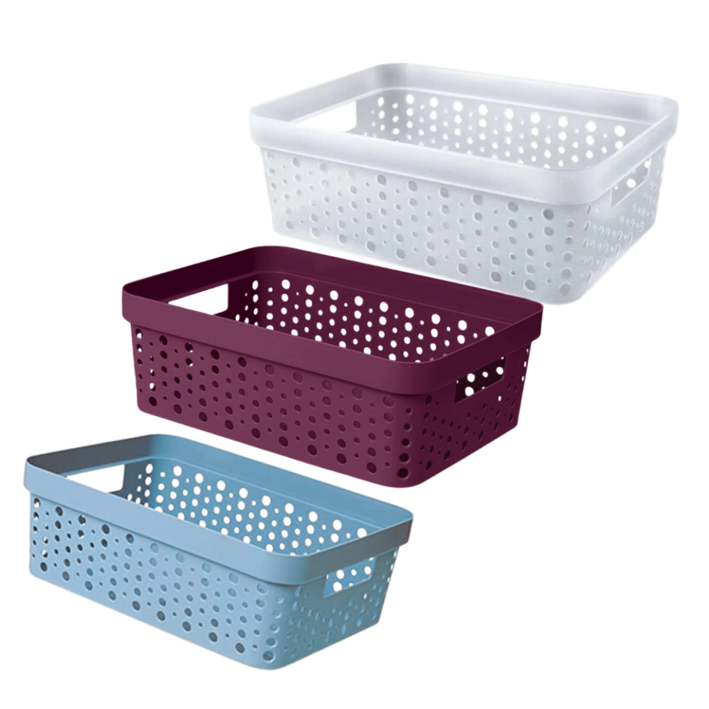 Cesto Organizador Geladeira Quarto Banheiro Cesto Transparente Azul Vinho Cozinha 11L | Shopee ...