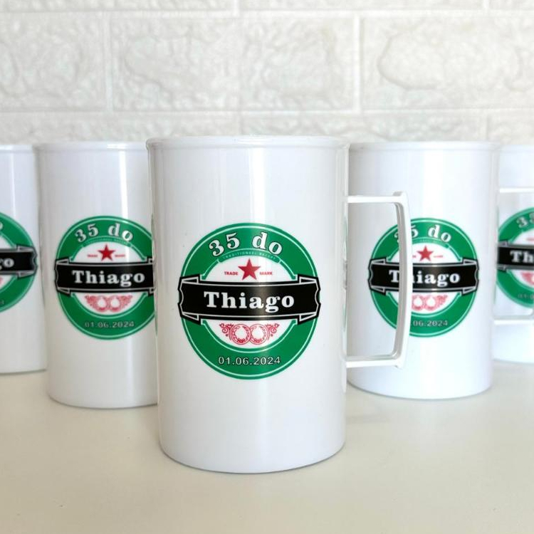 Kit 10 Canecas Chopp 500ml Personalizada - Todos os Temas | Shopee Brasil
