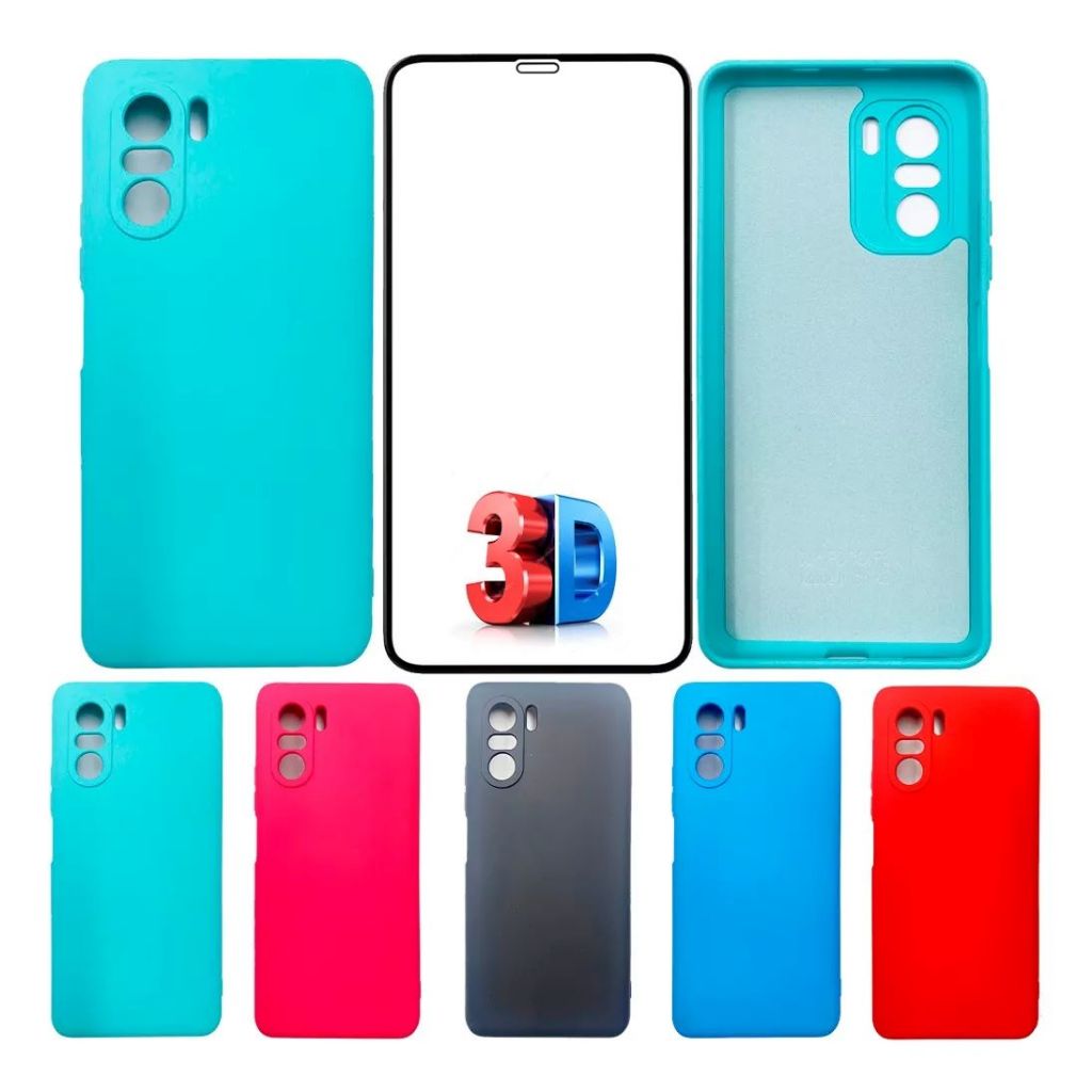 KIt Capinha Capinha Case Silicone Aveludada Colorida Para Samsung Galaxy + Película Vidro Para ...
