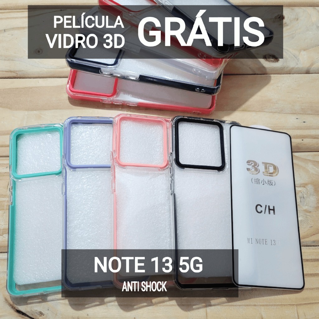 Capa Case Capinha anti impacto 3 em 1 para Xiaomi Redmi Note 13 5G / Note 13 Pro 5G | Shopee Brasil
