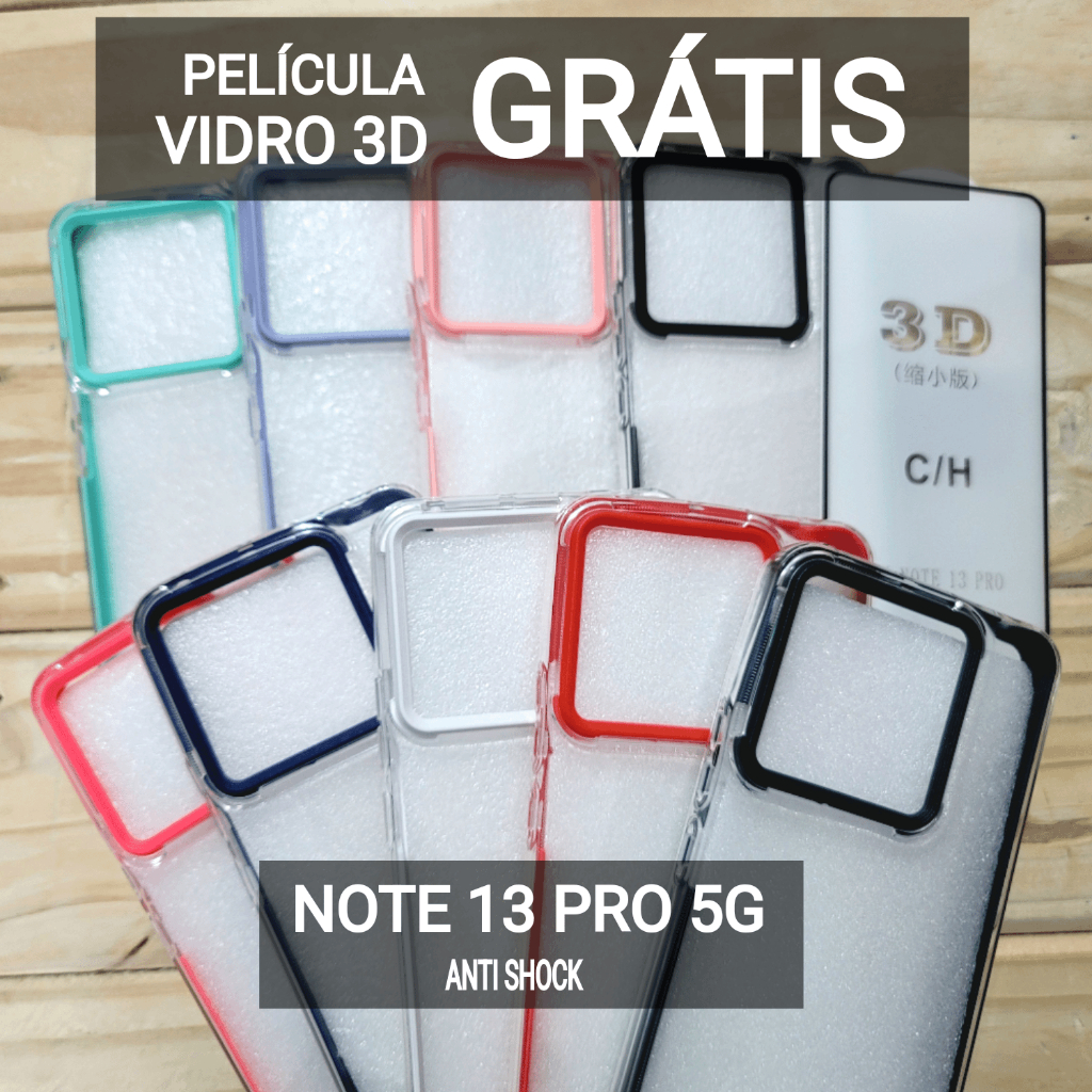 Capa Case Capinha anti impacto 3 em 1 para Xiaomi Redmi Note 13 Pro 5G / Note 13 5G / Poco X6 5G ...