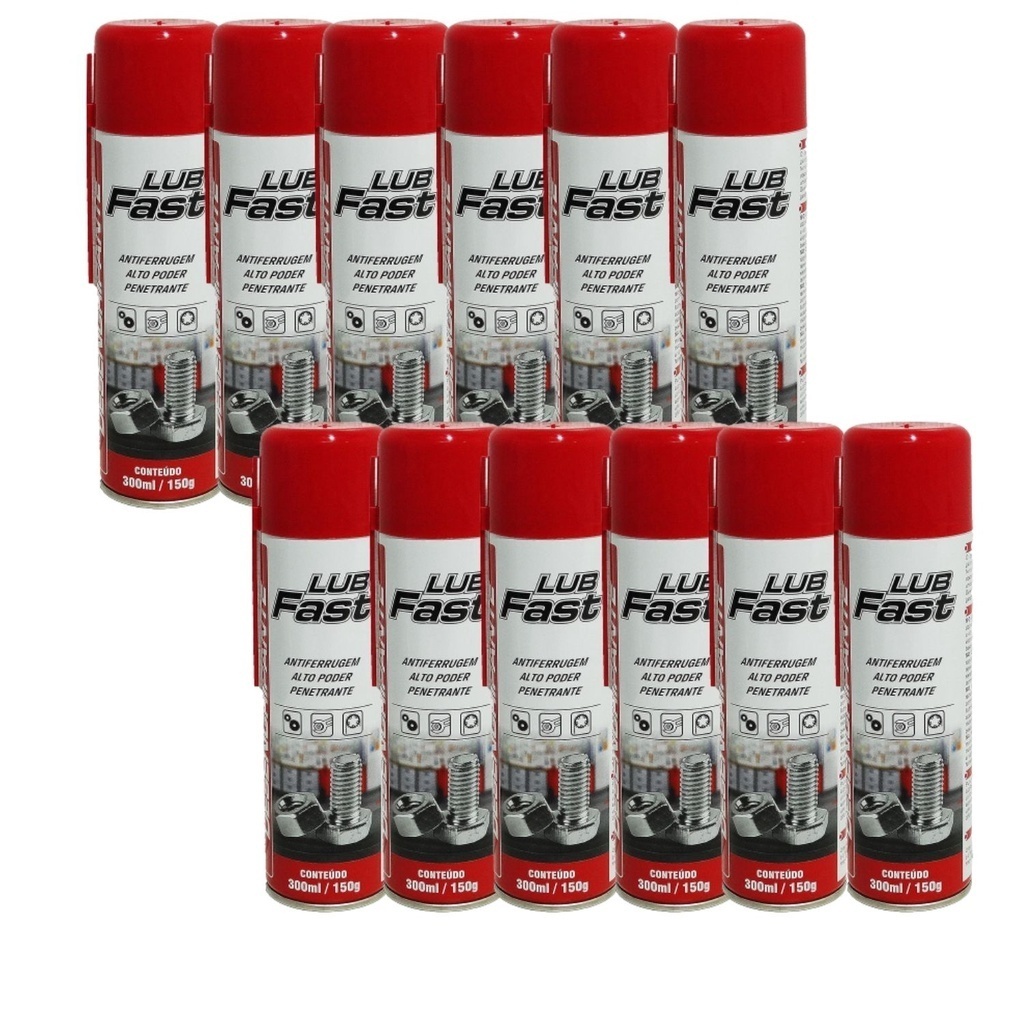 KIT COM 02 DESENGRIPANTE LUB-FAST DESCARBONIZANTE, LIMPA CONTATO ...