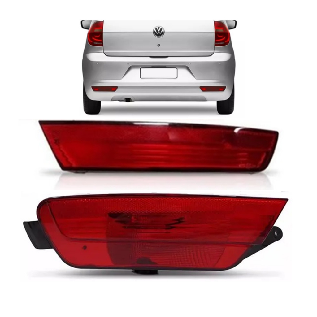 Par Refletor Para-choque Traseiro Fox 2010 - 2014 C/ Furo Neblina ...