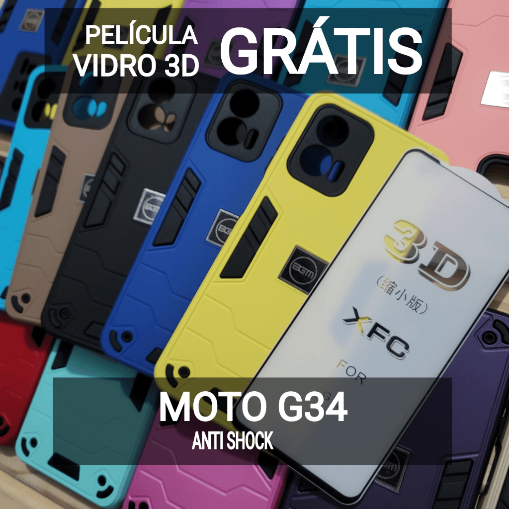 Capa Capinha anti impacto Motorola Moto G34 / Capa capinha anti shock ...