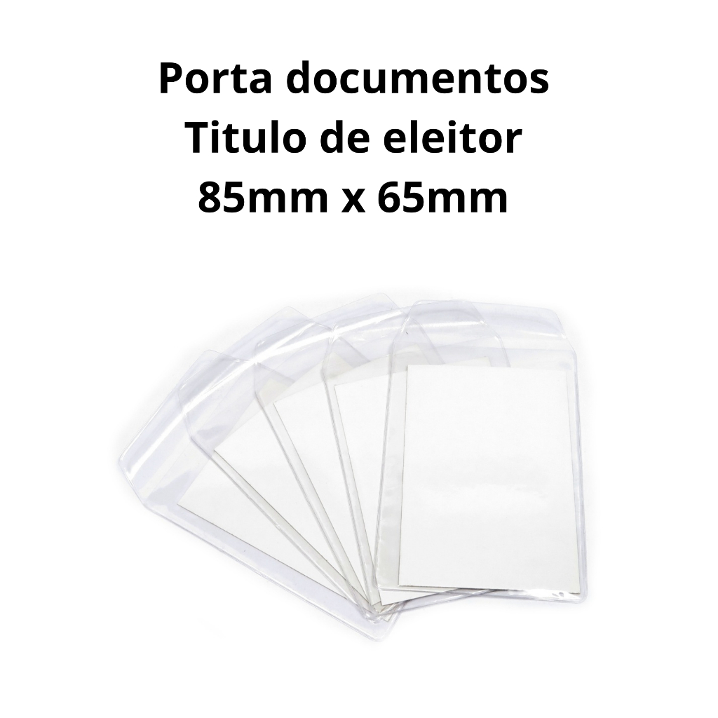 KIT COM 10 UNIDADES OU UNIDADE Protetor de RG Título Porta Documento ...