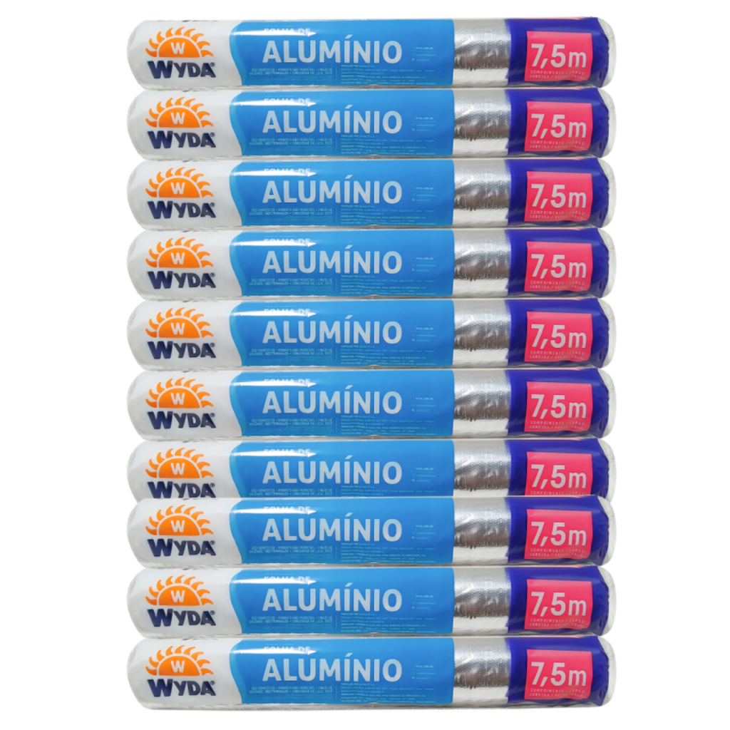 Kit 10 Rolos De Folha De Alumínio 30cm X 7,5 Metros - Wyda | Shopee Brasil