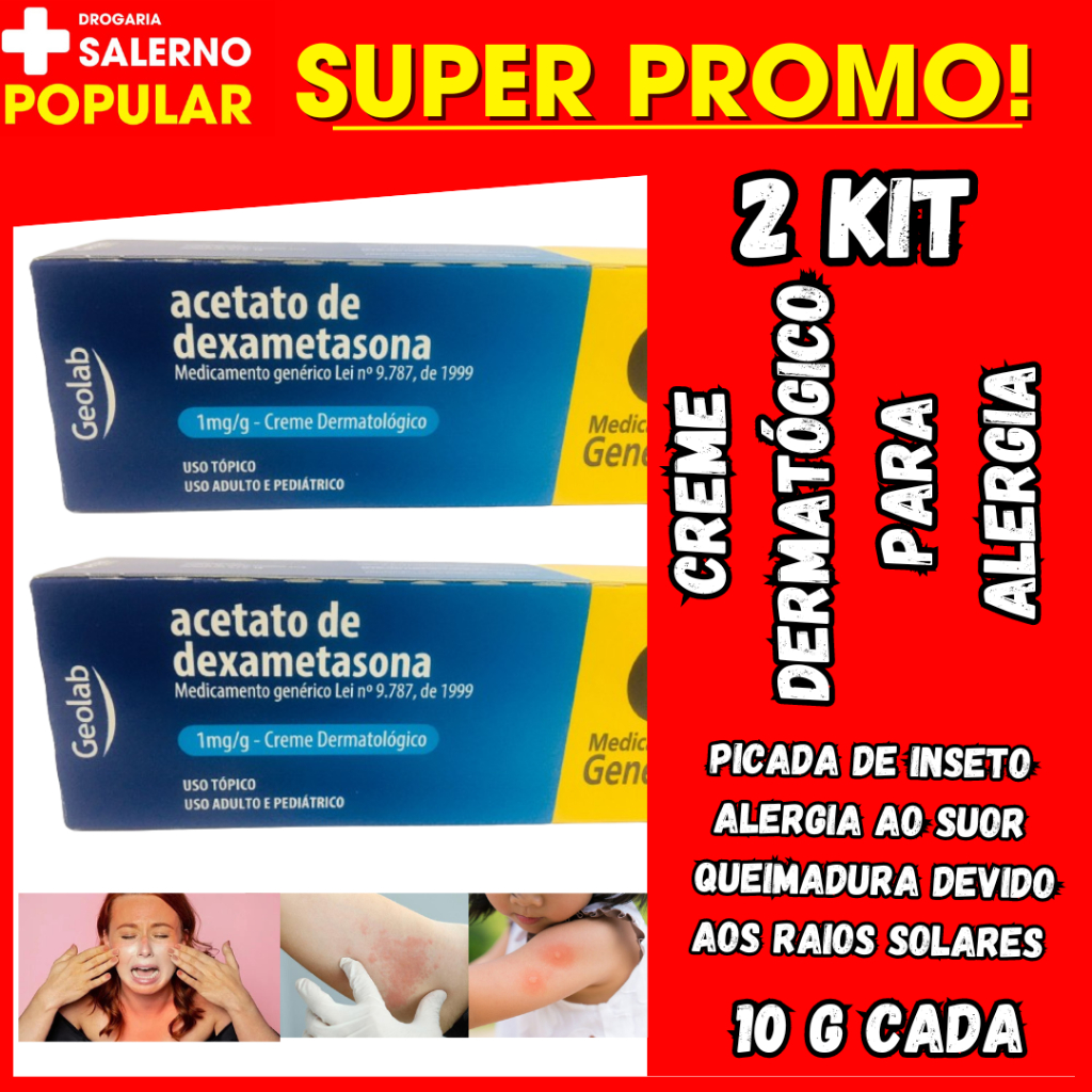 Creme para Alergia a suor, picada de inseto 10g | Shopee Brasil