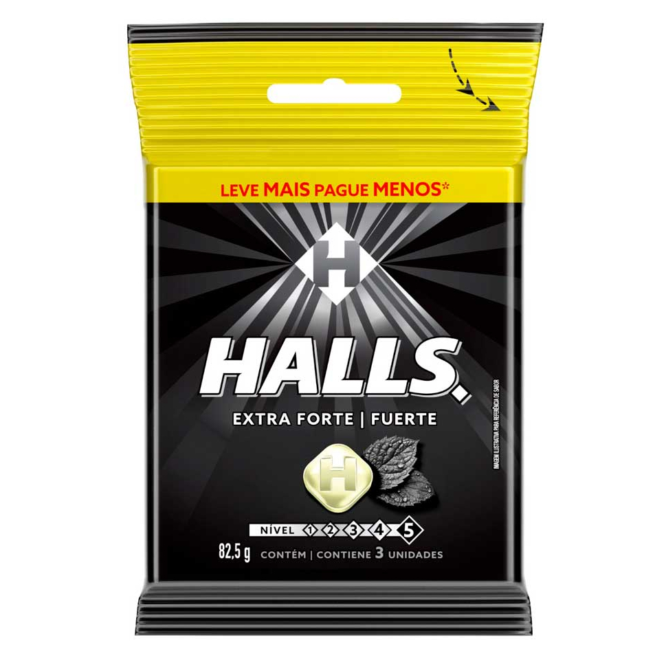 Bala Drops Halls Extra Forte - Pacote de 84g | Shopee Brasil