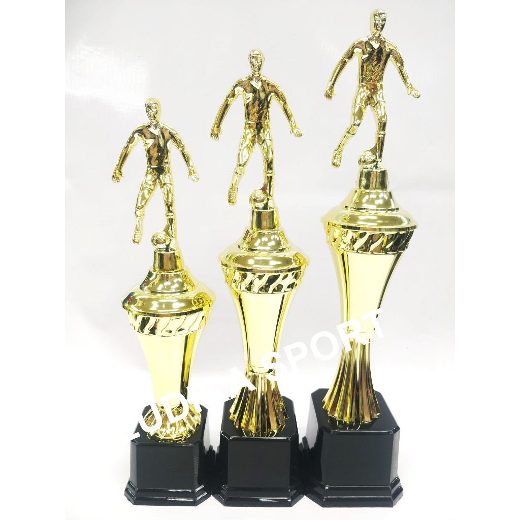 1 a 3 Troféu Futebol Campeonato Jogador Ouro 32cm/ 35cm/ 38cm {Personalizo} Kit ou Unitário ...