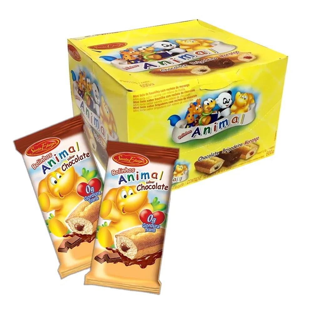 Mini Bolinho Santa Edwiges Baunilha com Chocolate Pacote com 15 ...