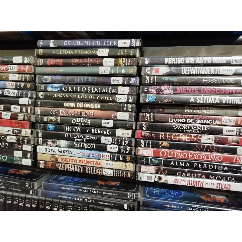 DVD'S ORIGINAIS USADOS DE LOCADORA - ALEATÓRIO - TERROR SUSPENSE ...