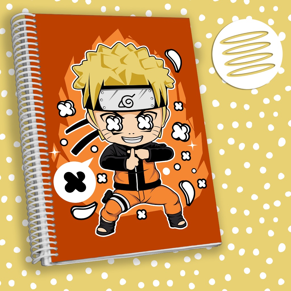 Planner Diário Permanente Não Datado Capa Dura 15x21cm :: Naruto ...