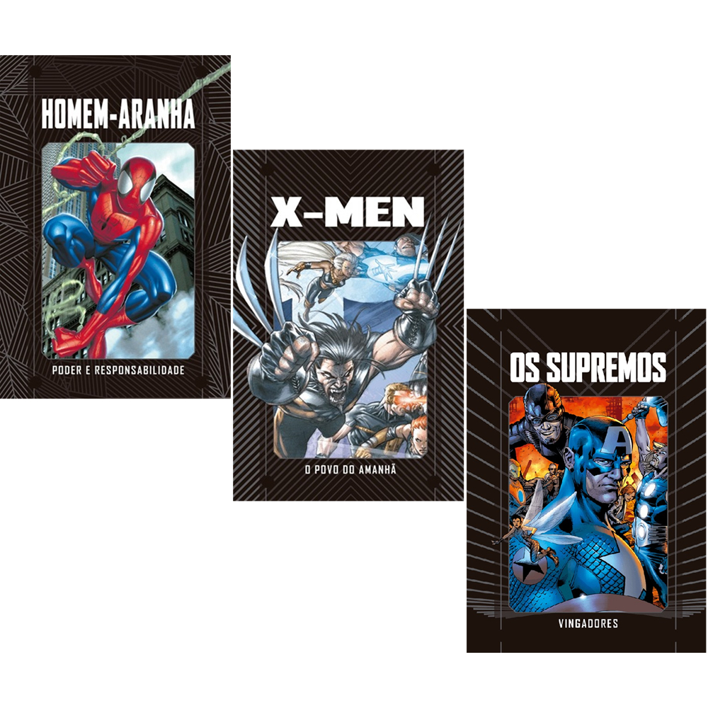 Kit 3 Hqs X-Men - Homen aranha - Os Supremos Vingadores - Marvel ...