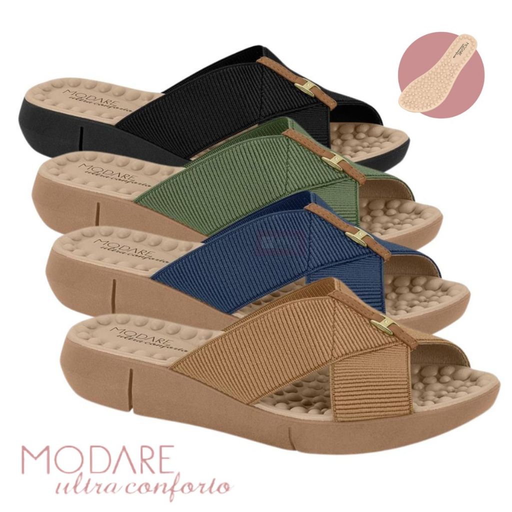 Sandalia Feminina Modare Original Ultraconforto Anatomica Ortopedica ...