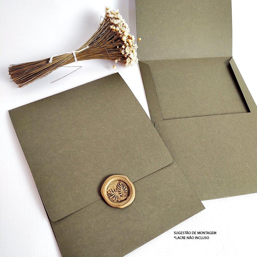 KIT ENVELOPE VERTICAL ABA RETA 15,5 x21,5 cm VERDE OLIVA 180G | Shopee ...