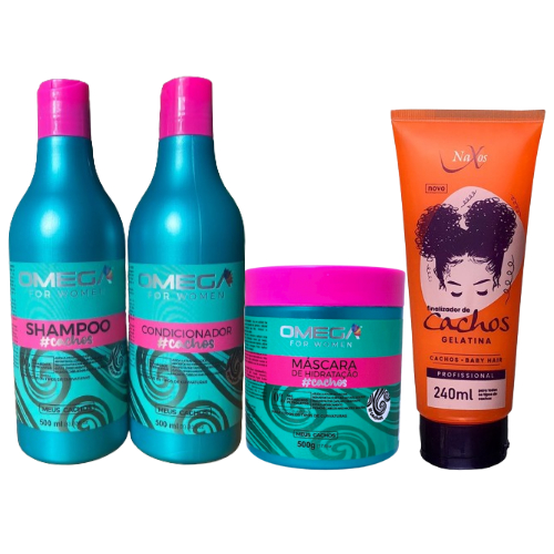 Kit Tratamento Para Cachos Shampoo, Condicionador e Mascara 500g ...