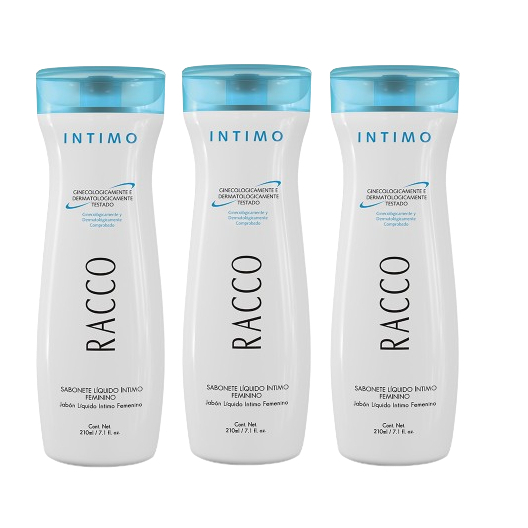 Kit C/3 Sabonete Líquido Intimo Feminino 210ml Racco | Shopee Brasil