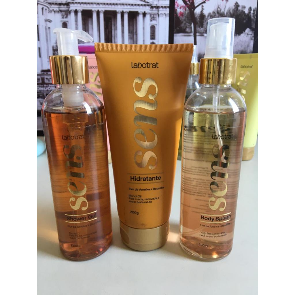 KIT LABOTRAT SENS - BODY SPLASH HIDRATANTE E SHOWER GEL FLOR DE AMEIXA E BAUNILHA | Shopee Brasil