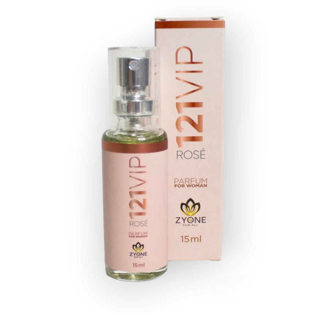 Perfume 121 Vip Rose Feminino 15ml Zyone Alta Fixação 25% de Essência ...