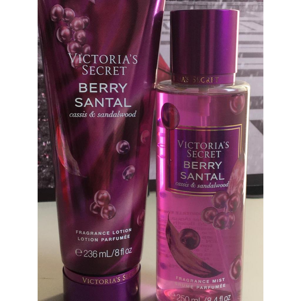 KIT VICTORIAS SECRET BERRY SANTAL - LOÇÃO HIDRATANTE E BODY SPLASH ...