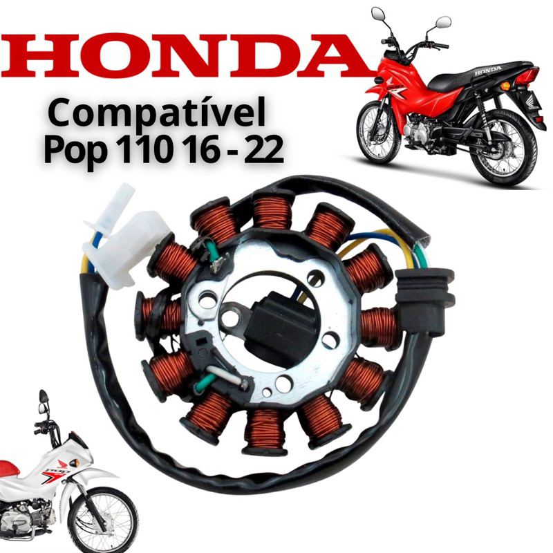 Estator Pop 110i ZOIUL 2016 2017 2018 2019 2020 2021 2022 | Shopee Brasil