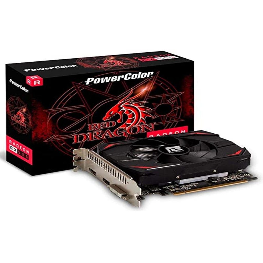 Placa de Vídeo PowerColor, Radeon, RX 550 Red Dragon, 4GB, DDR5, 128Bit, AXRX 550 4GBD5-DH ...