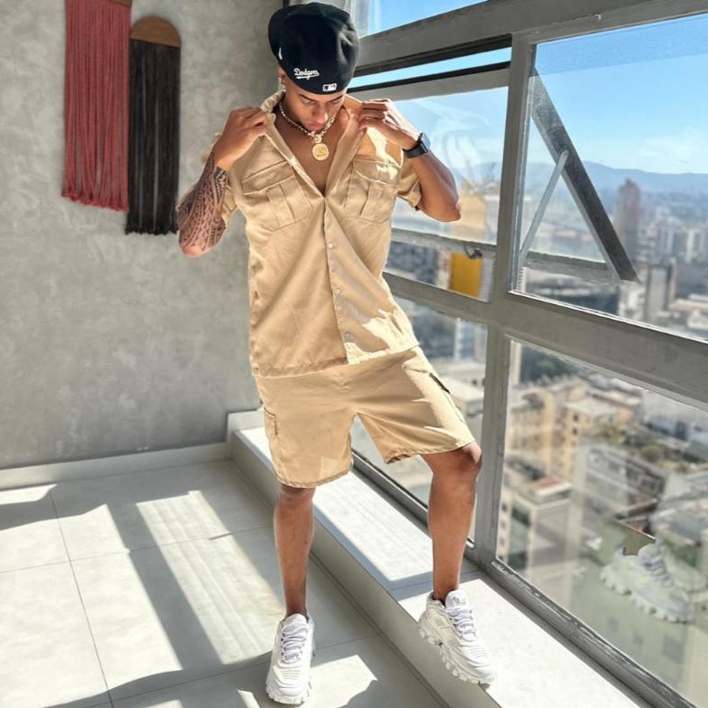 Conjunto Tiago Veigh Bege (Cream) Company Drill - Rapper/Trapper - Rap ...