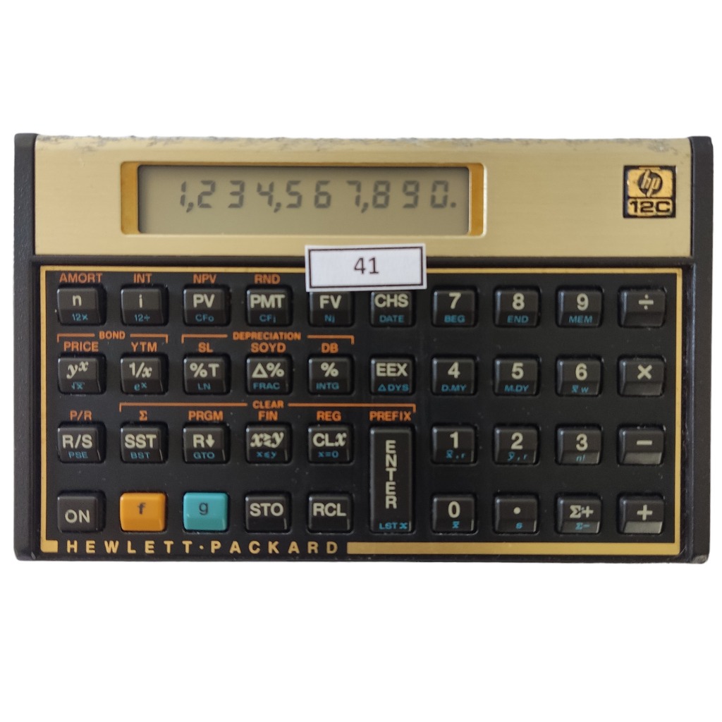 Calculadora Financeira Hp 12c Gold Português Modelo 41 | Shopee Brasil