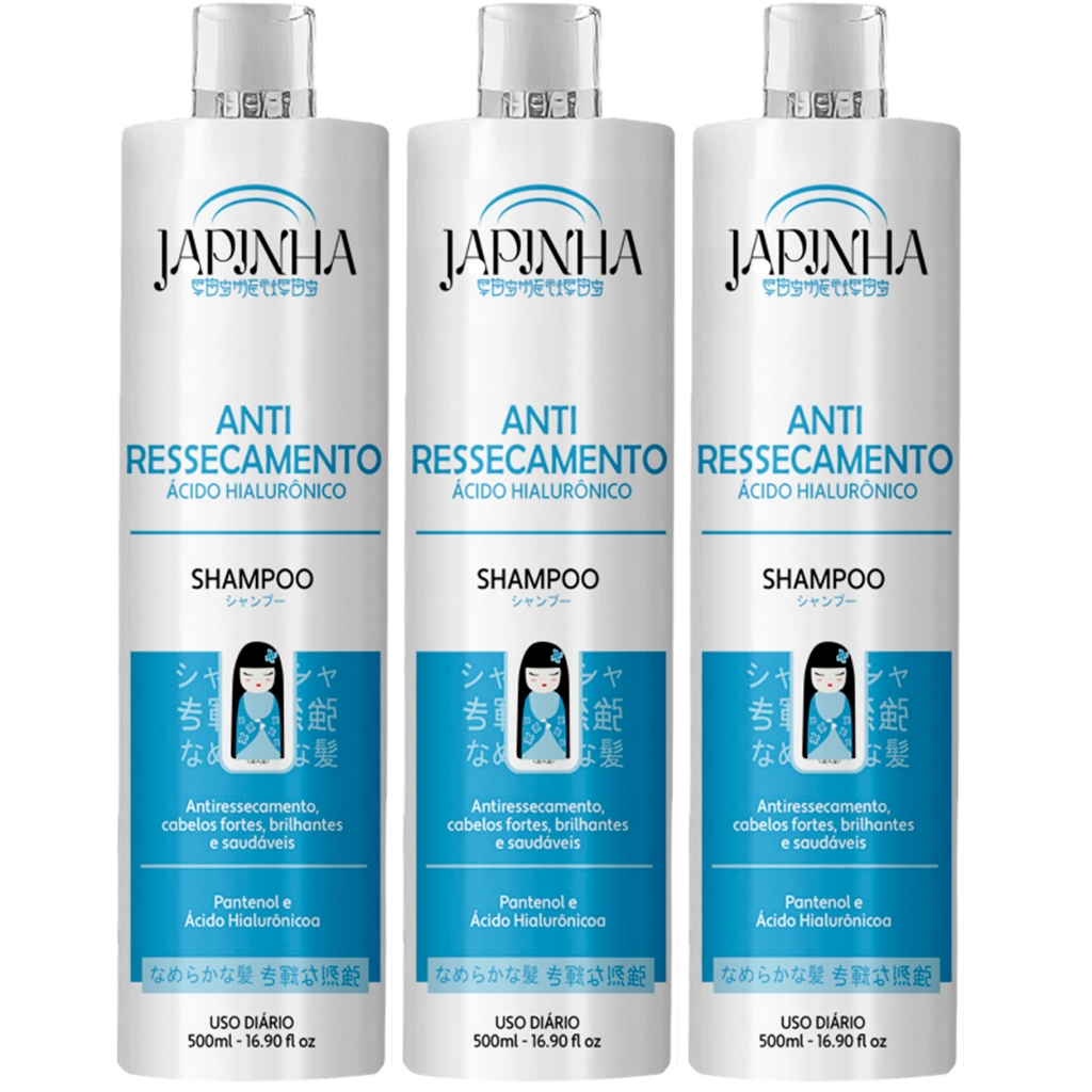 Kit 3 Shampoo D Pantenol e Ácido Hialurônico para Fios Renovados ...