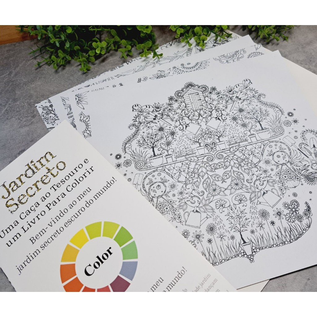 Livro de colorir Jardim Secreto - Antiestresse com 16 Paginas | Shopee ...