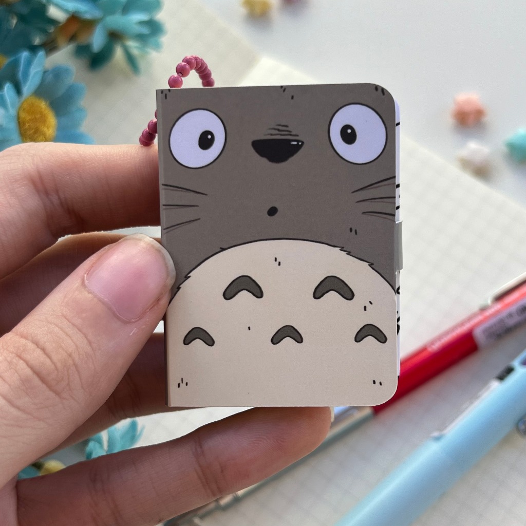 Mini Porta Notas Adesivas Miau Totoro Rosto Kawaii/ Bloco de Notas ...