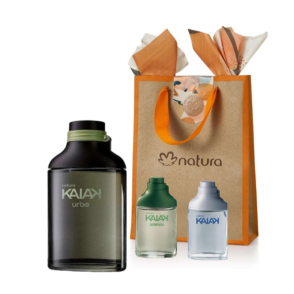 Presente Colônia Kaiak: Urbe 100ml + Aventura 25ml + Tradicional 25ml ...
