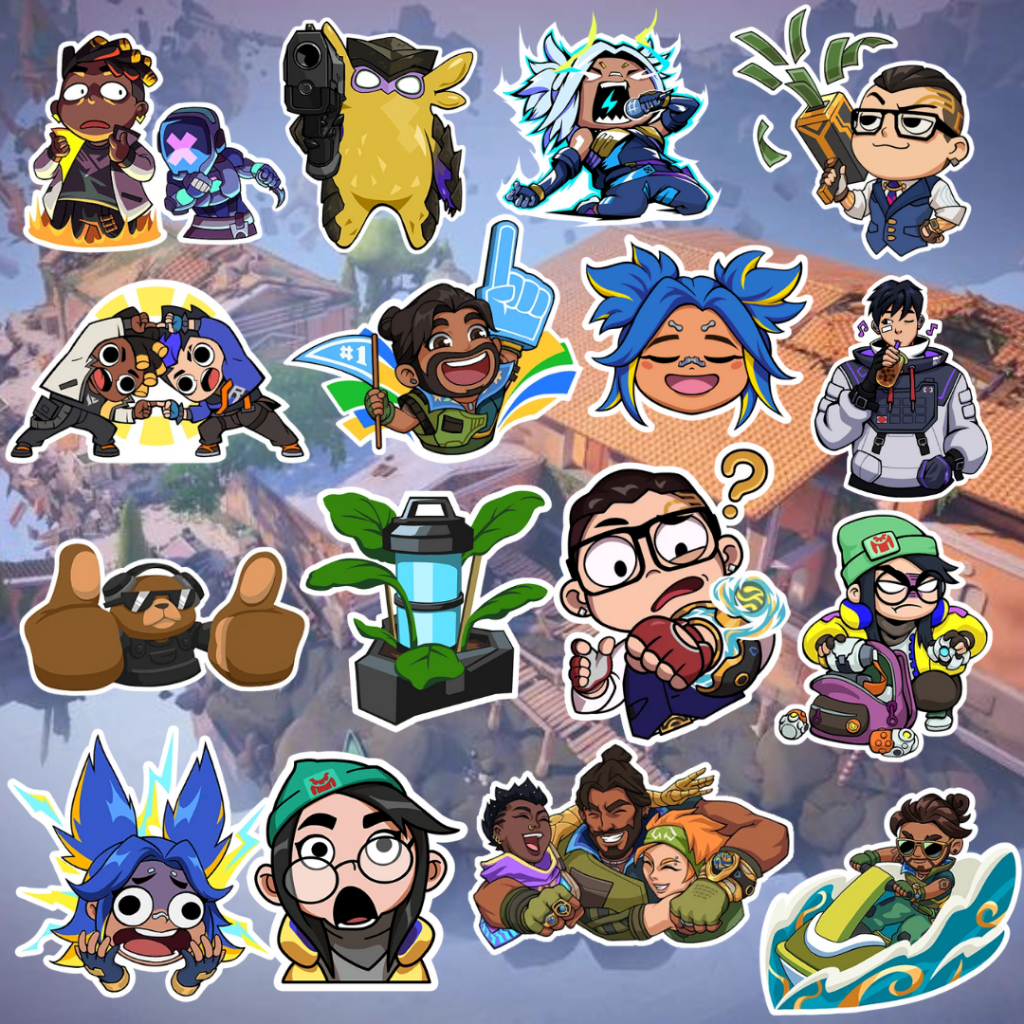 VALORANT Kit com 16 Adesivos "VINIL" Stickers | Shopee Brasil