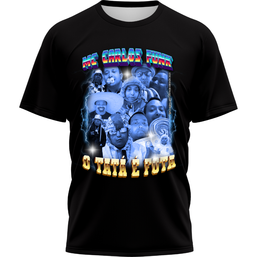 Camiseta Camisa Masculina Feminina Manga Curta Algodão Mc Carlos Funk ...