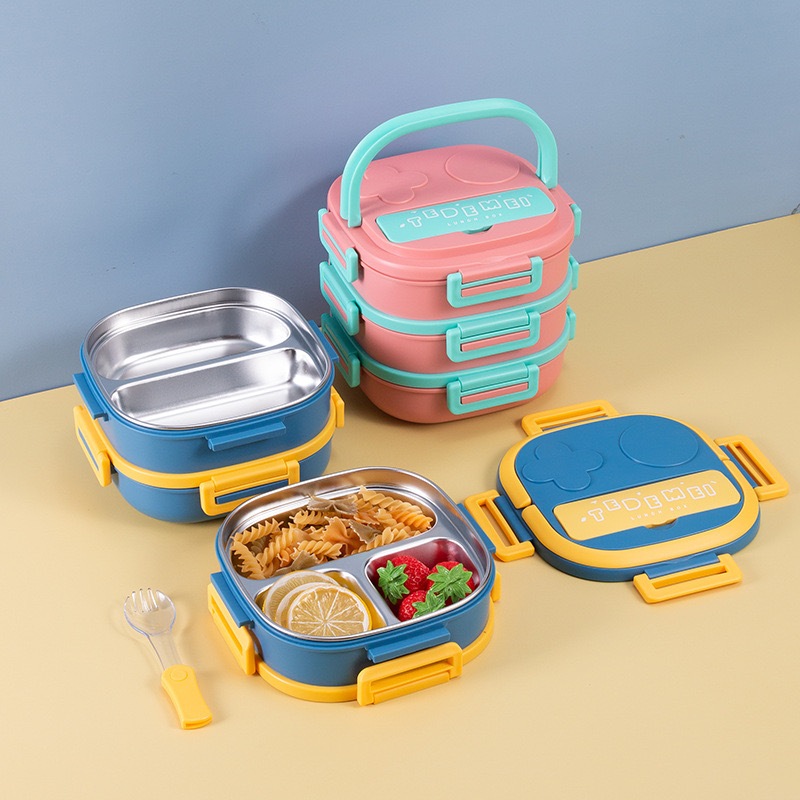 Lancheira Infantil De Aço 304 Para Comida Escola Bebê Passeio Marmita ...