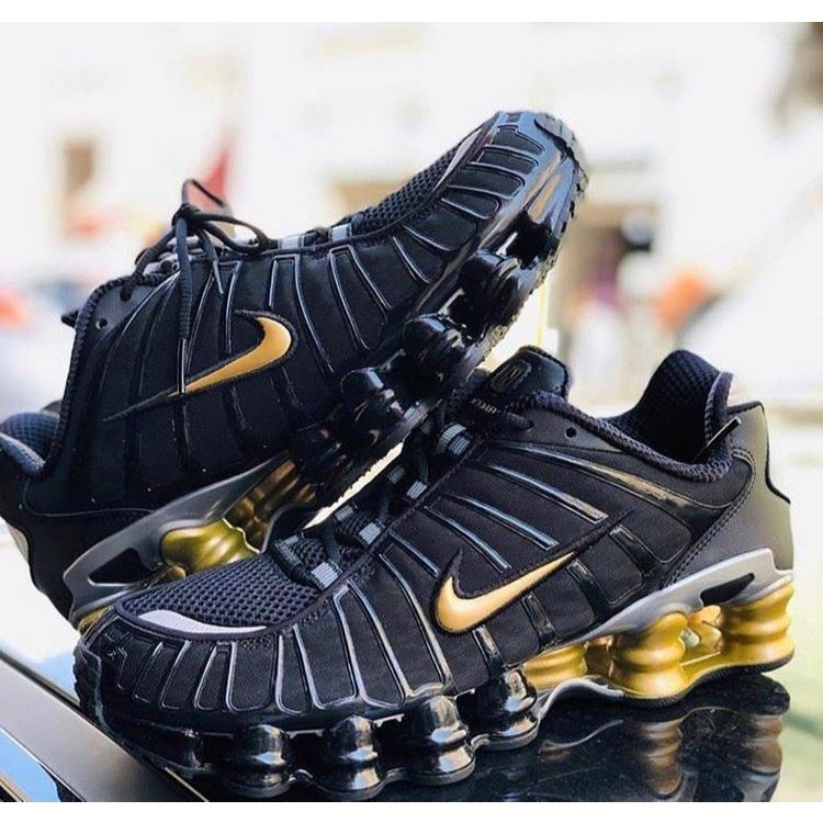 Tênis nk com mola doze molas masculino shox 12 molas refletivo Promoção ...
