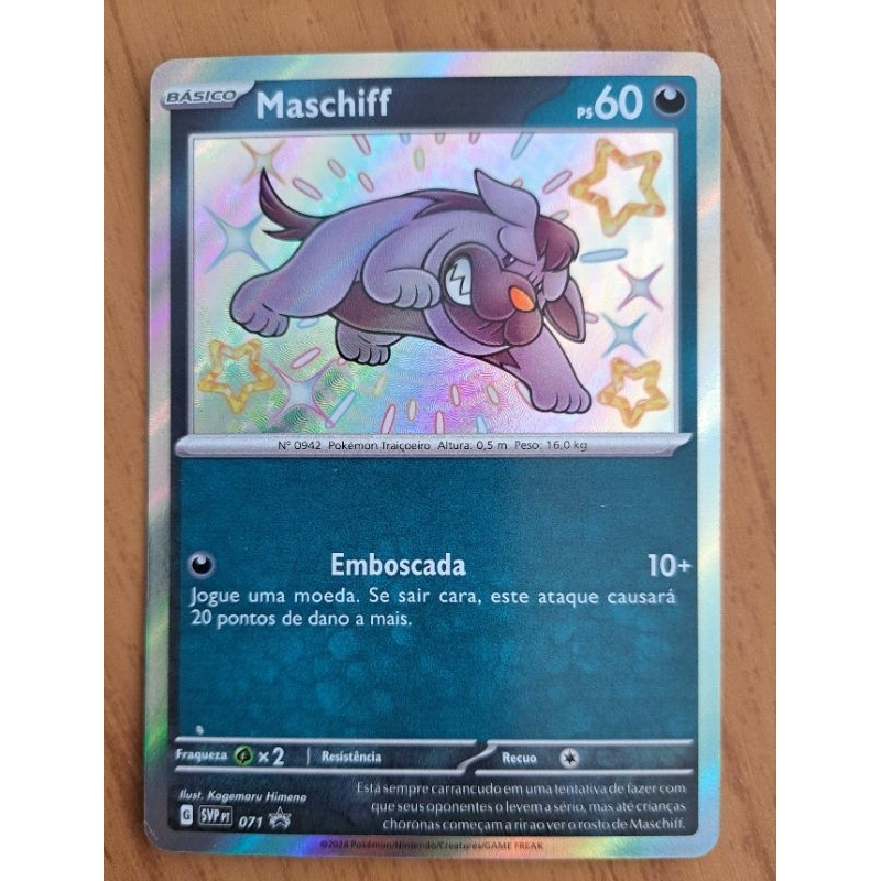 Card Pokémon Maschiff Foil Original e Nova | Shopee Brasil