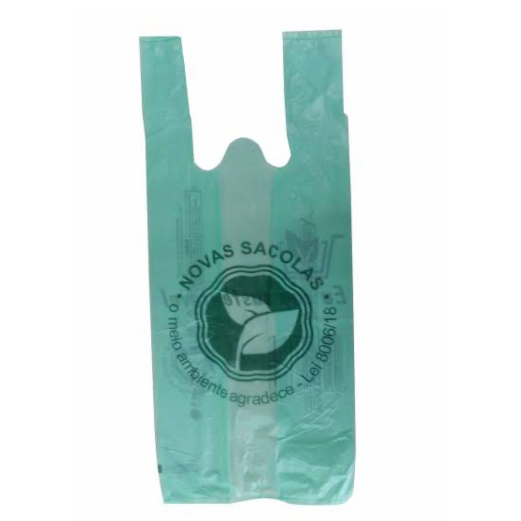 Sacola plástica biodegradável reforçada - I'm green 38x50 | Shopee Brasil
