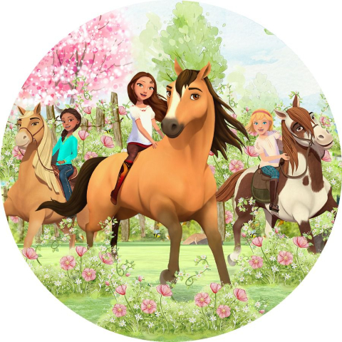 Painel Festa Infantil Redondo Spirit + Arco, Suporte incluso. Fazemos ...
