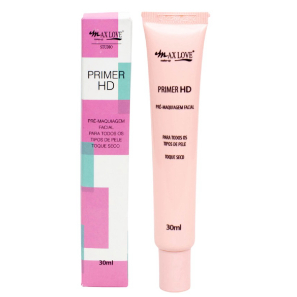 Primer Facial HD - Pré Make toque seco - Nova Embalagem - Max Love - 30ml | Shopee Brasil