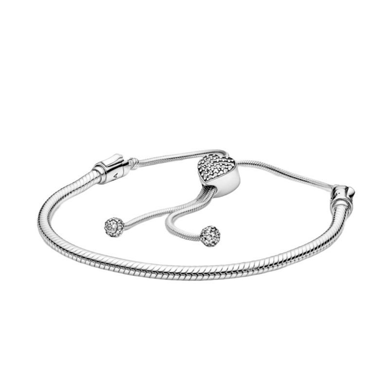 Pulseira Ajustável Coração Pandora Prata 925 Acompanha Caixa E Sacola ...