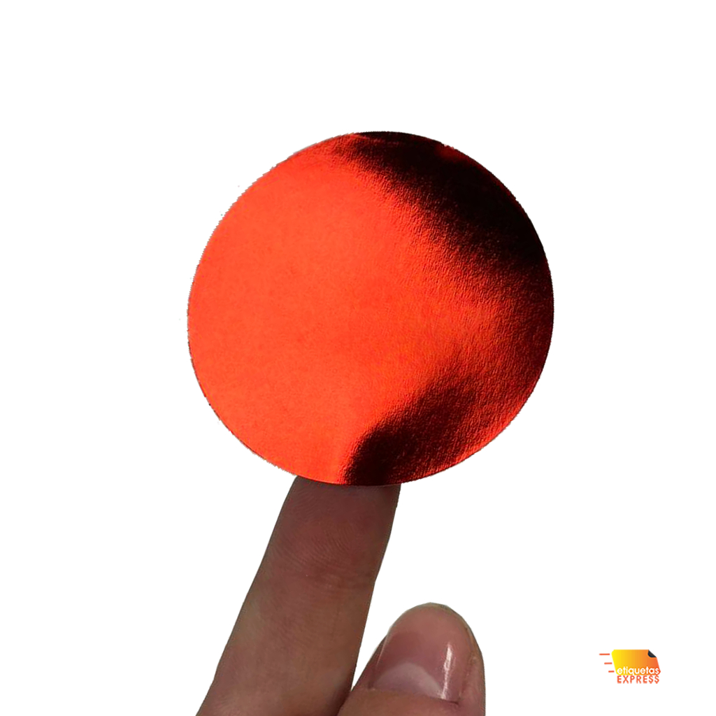 Etiqueta Adesiva Redonda 50mm Metalizada Holográfica Embalagem de ...