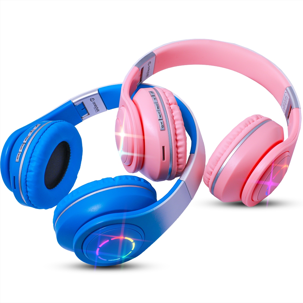 Fone De Ouvido Headset Bluetooth Sem Fio Iluminação RGB Ajuste Lateral ...